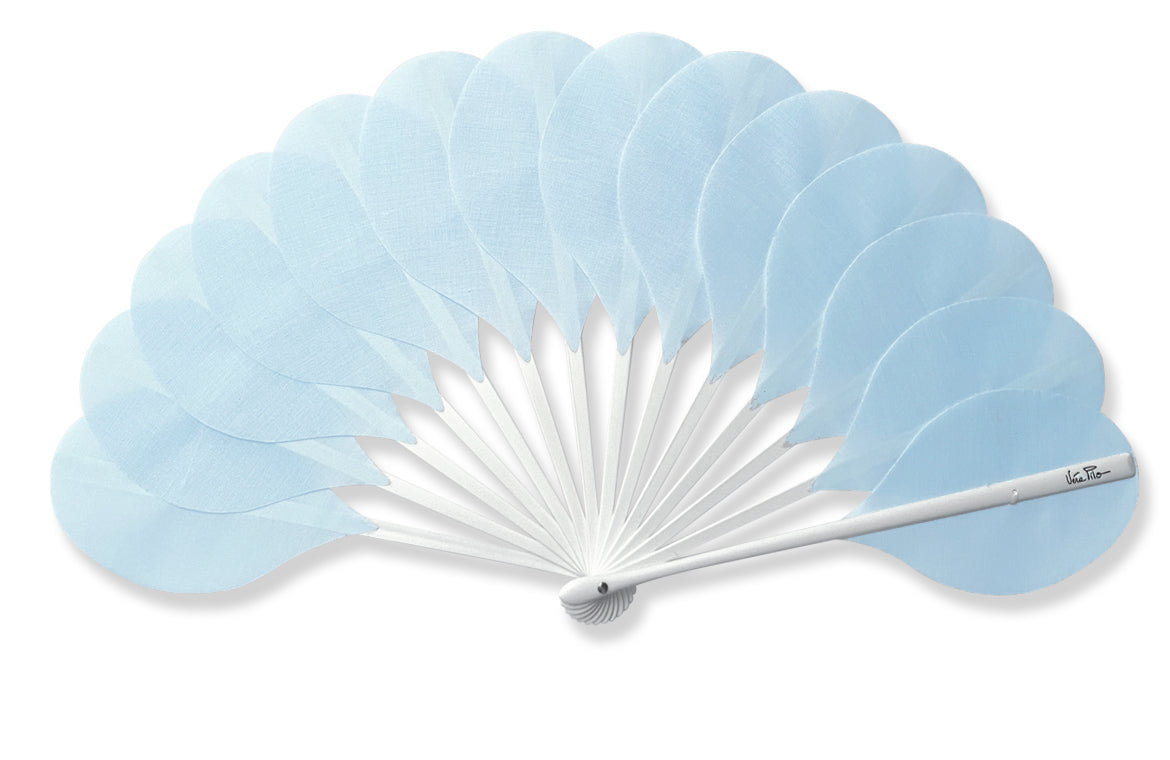Pastel Blue Palmito fan - Original - Maximum wind - VERA PILO – VÉRA PILO